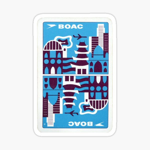 "Vintage BOAC travel poster" Sticker for Sale by DZ9818 | Redbubble