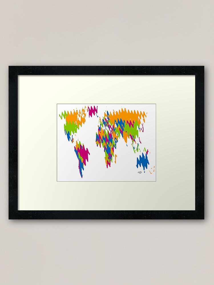 "World Map" Framed Art Print for Sale by MarkEdz | Redbubble