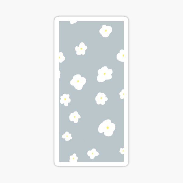 "cute white, gray, and yellow flower background" Sticker for Sale by ...