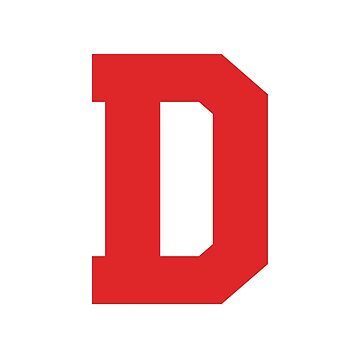 "Alphabet, Red D, Sports letter D" Sticker for Sale by TheCultStuff ...