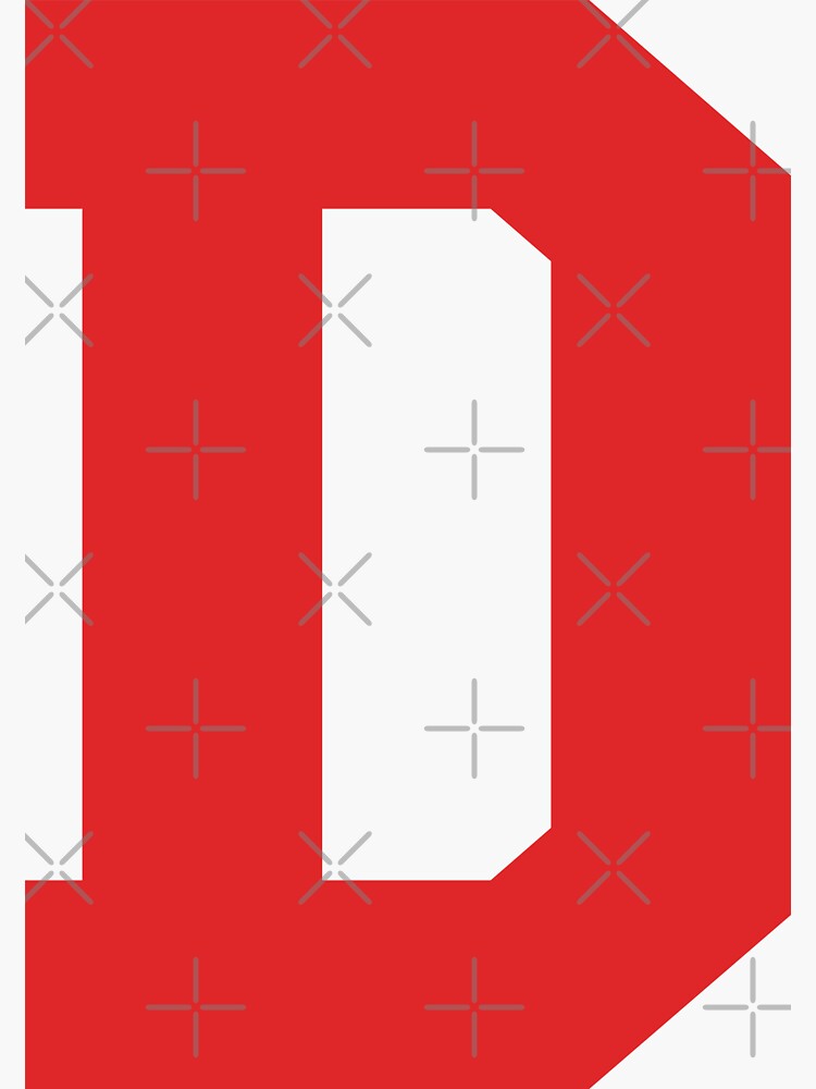"Alphabet, Red D, Sports letter D" Sticker for Sale by TheCultStuff ...