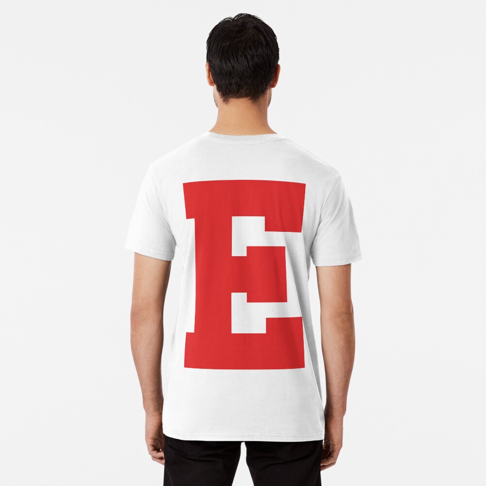 "Alphabet, Red E, Sports letter E" Sticker for Sale by TheCultStuff ...