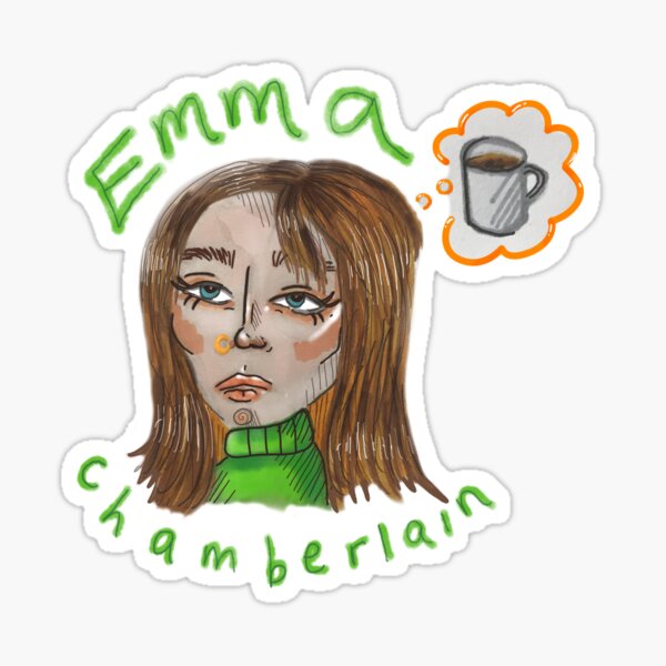 "Emma Chamberlain Cartoon" Sticker for Sale by SOFTIA | Redbubble