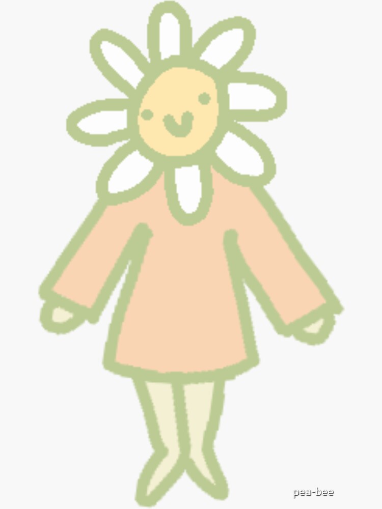 "flower child" Sticker for Sale by pea-bee | Redbubble
