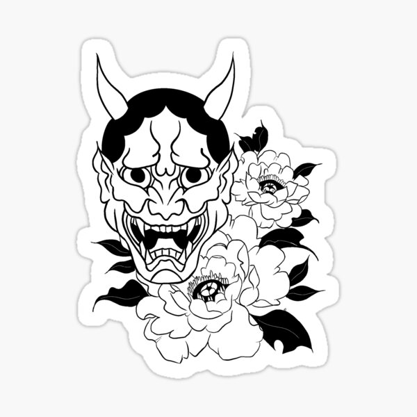 "Japanese mask" Sticker for Sale by debbysdrawings | Redbubble