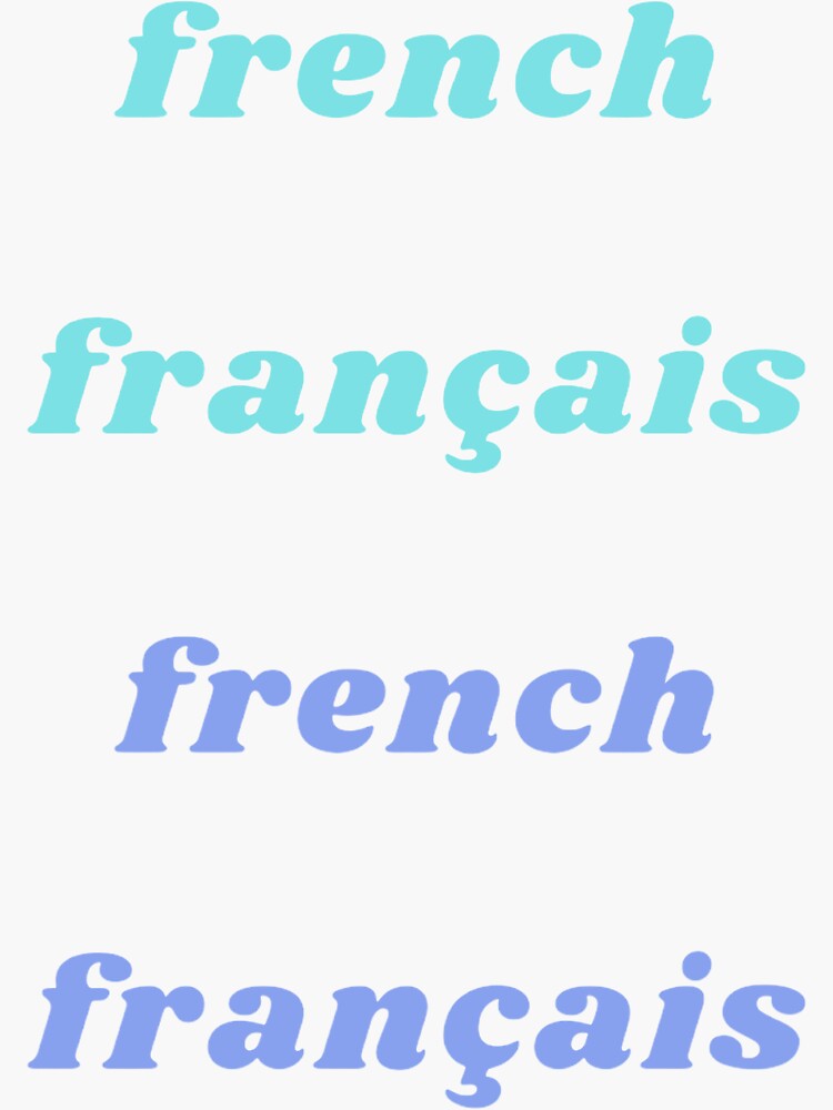 "french subject sticker pack" Sticker for Sale by rl2020 | Redbubble