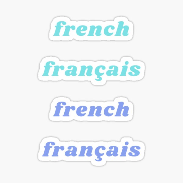 "french subject sticker pack" Sticker for Sale by rl2020 | Redbubble