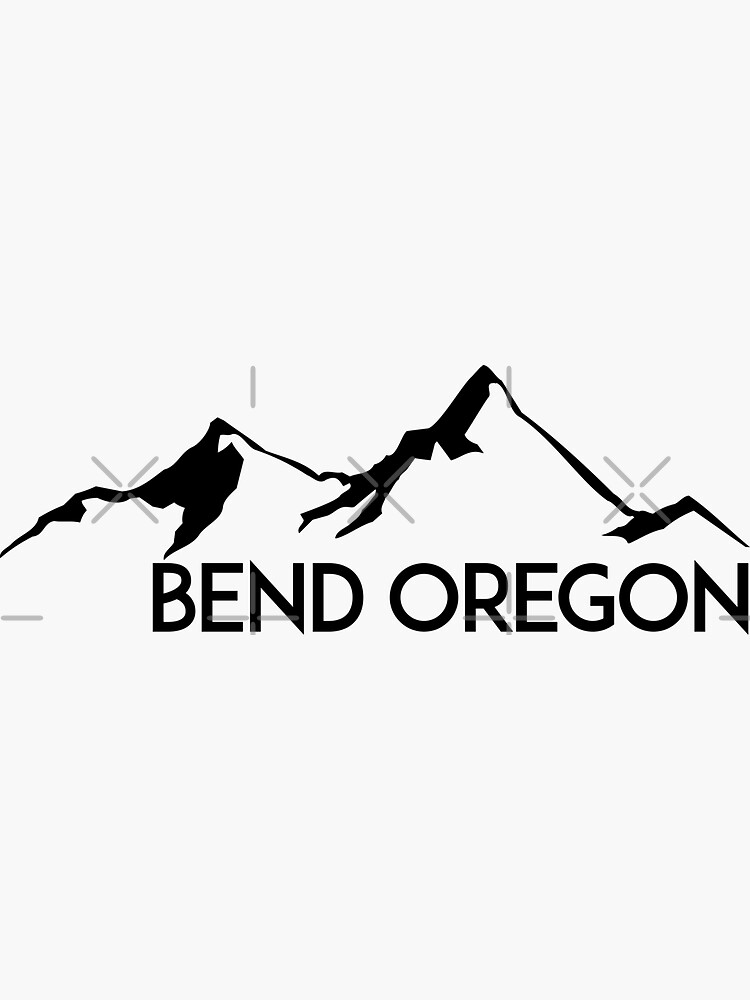 "BEND OREGON Mountain Skiing Ski Snowboard Snowboarding" Sticker for ...