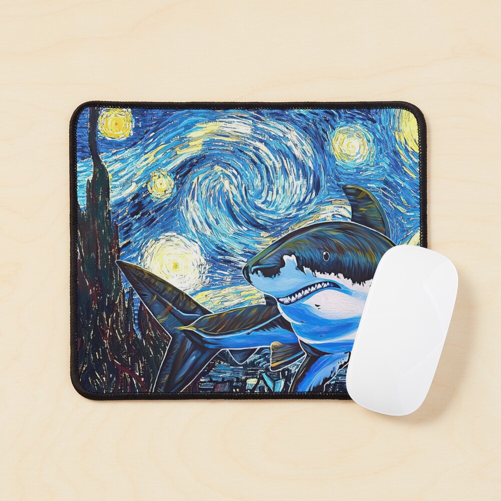 "Shark Starry Night Van Gogh - Shark Van Gogh - Starry Night Shark ...