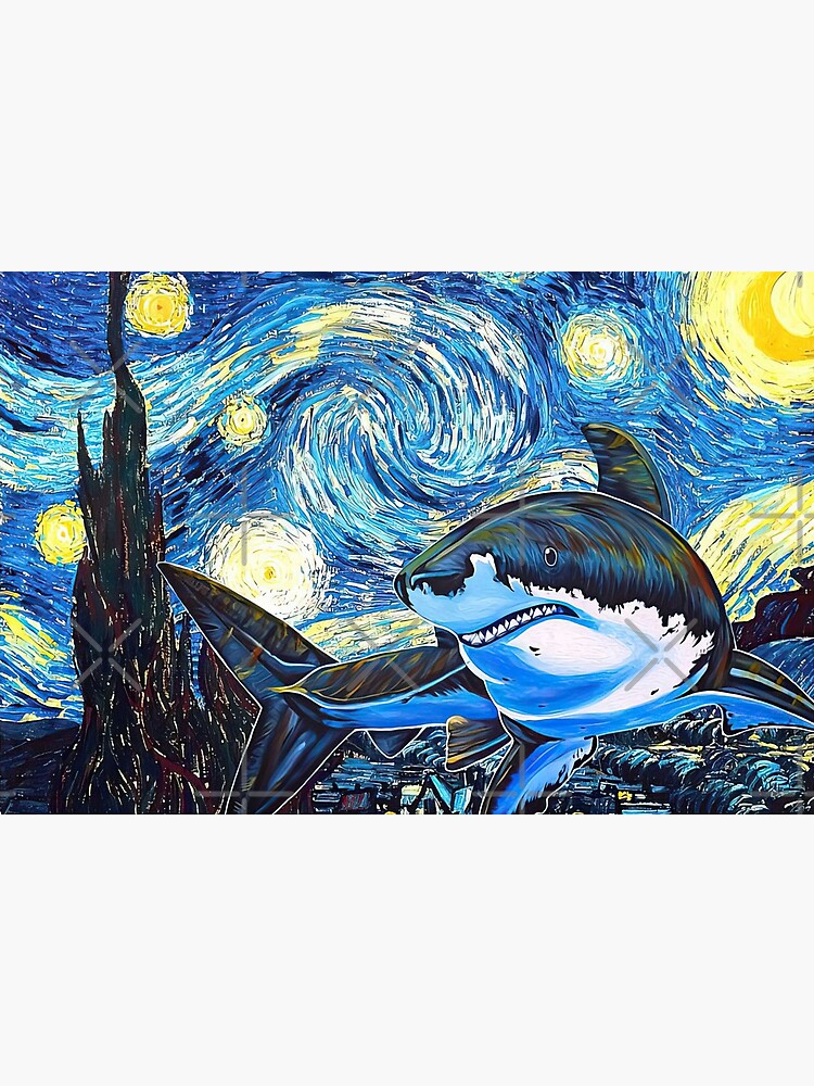 "Shark Starry Night Van Gogh - Shark Van Gogh - Starry Night Shark ...