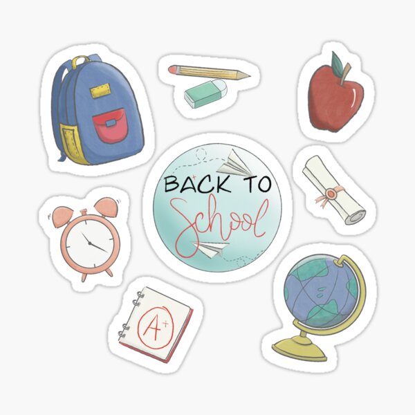 "School Essentials" Sticker for Sale by JCW-Illustrates | Redbubble
