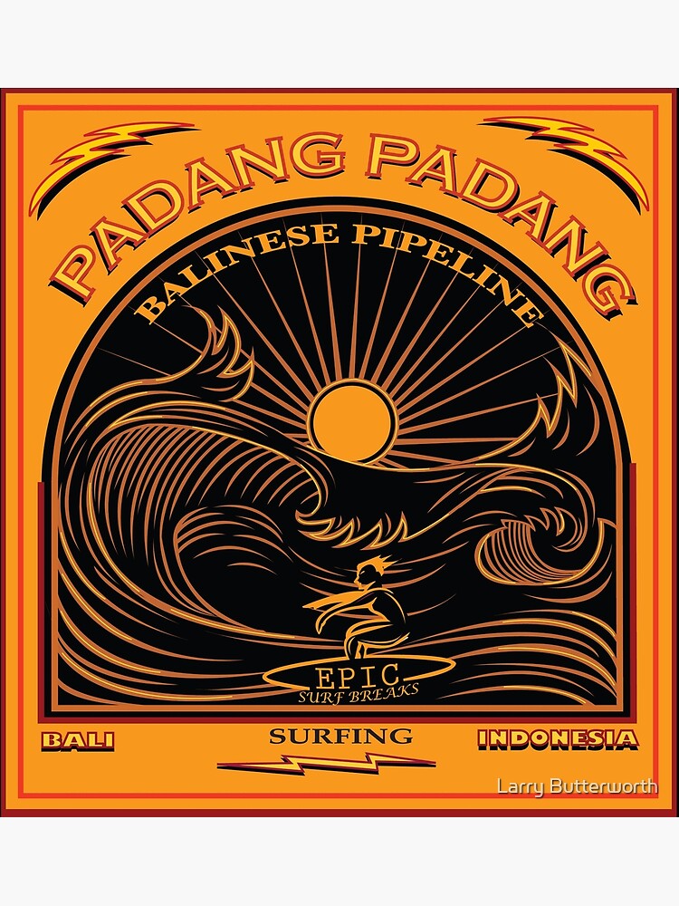 "SURFING PADANG PADANG BALINESE PIPELINE" Art Print for Sale by ...