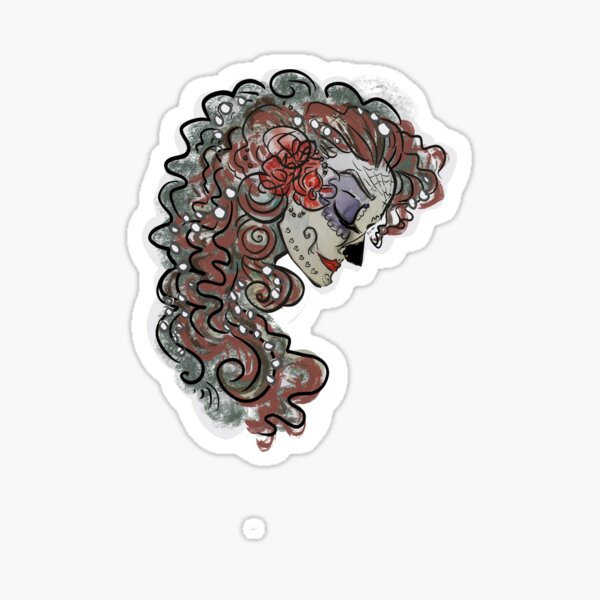 "Muerta, Lady Death - The Sugar Skull Goddess" Sticker for Sale by ...