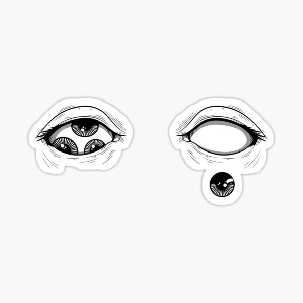 "Fallen Eyes Art" Sticker for Sale by LocoShirts | Redbubble