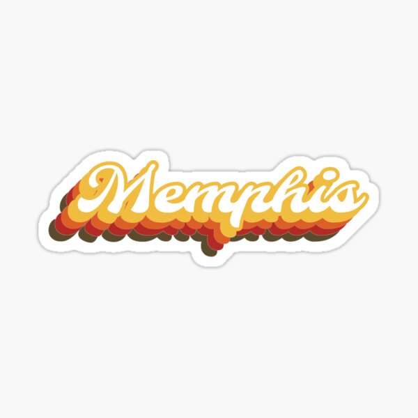 "Memphis Retro Vintage Wordmark Logo" Sticker for Sale by MemfoBrand ...