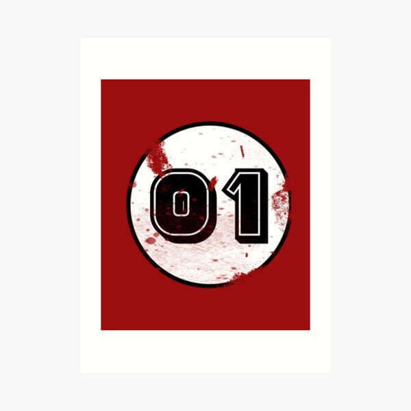 "Vintage Classic Retro 01 Racing Number" Art Print for Sale by ...