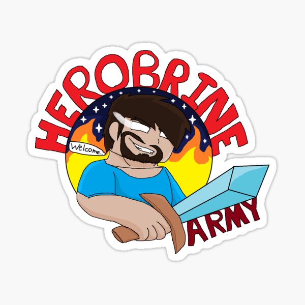 Minecraft Herobrine Stickers | Redbubble