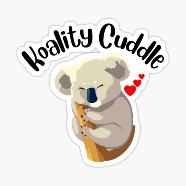"Koality Cuddle" Sticker for Sale by VaaTees | Redbubble