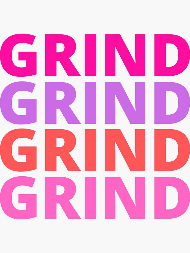 "Pink and Purple Grind Sticker" Sticker for Sale by TryHard-Studios ...