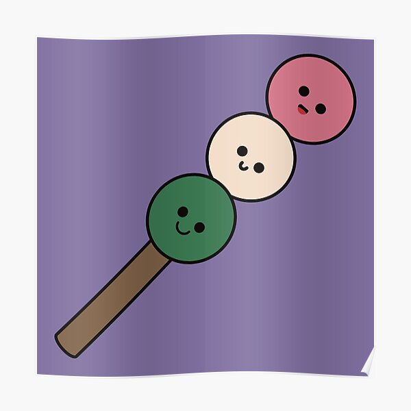 "Happy Hanami Dango - Kawaii Dango" Poster by KawaiiByDice | Redbubble