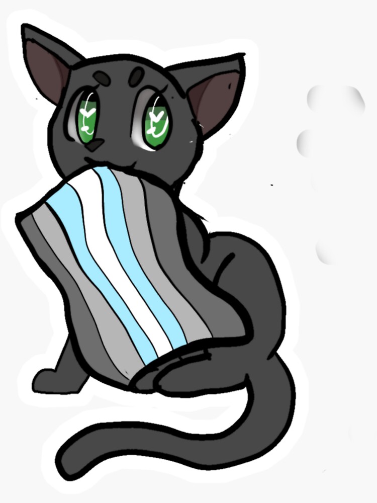 "Demiboy black cat pride" Sticker for Sale by Dollymeds | Redbubble