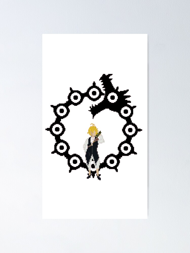Póster «Símbolo del Dragón Meliodas - Claro» de Isabreu27 | Redbubble