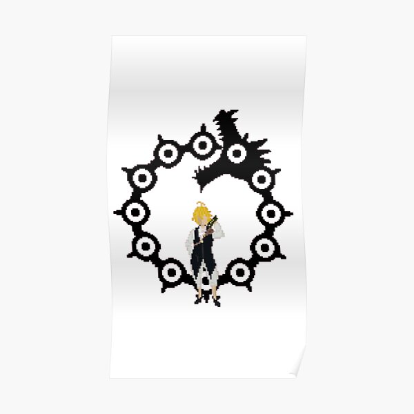 Póster «Símbolo del Dragón Meliodas - Claro» de Isabreu27 | Redbubble