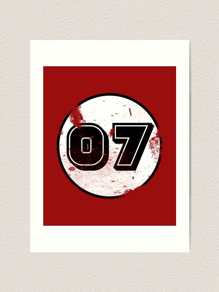 "Vintage Classic Retro 07 Racing Number" Art Print for Sale by ...