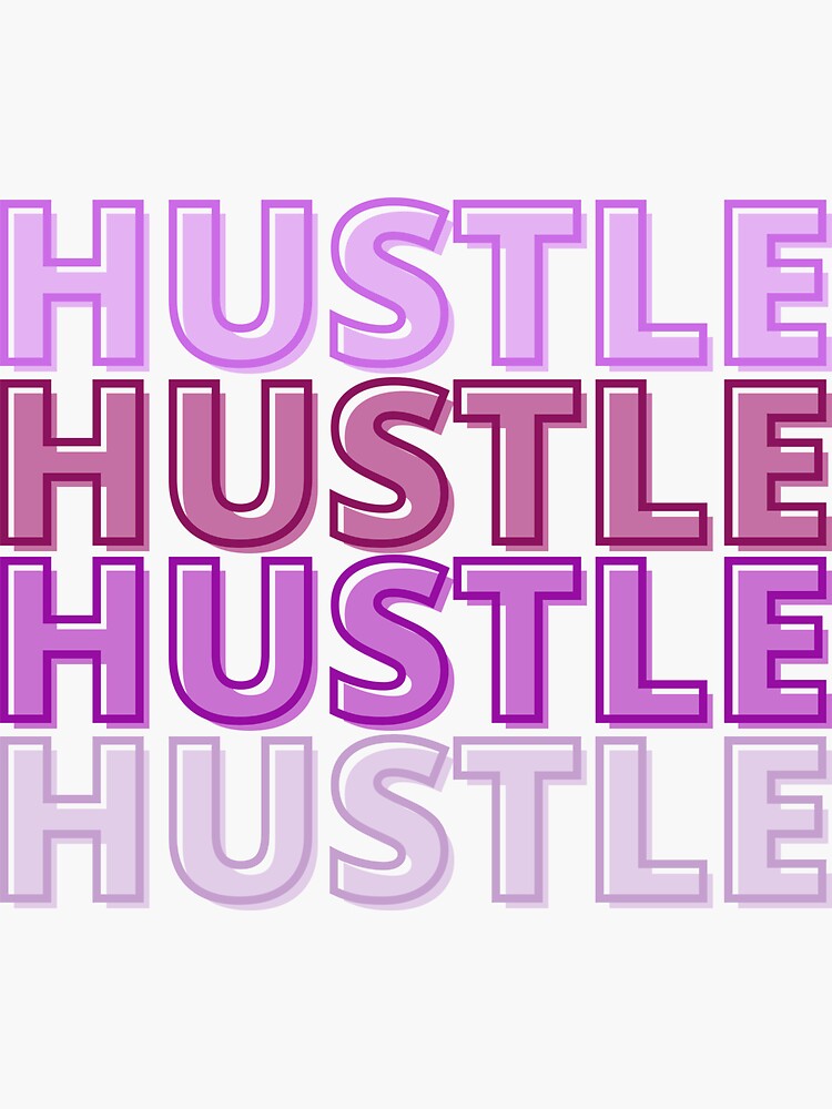 "Purple Hustle Sticker" Sticker for Sale by TryHard-Studios | Redbubble