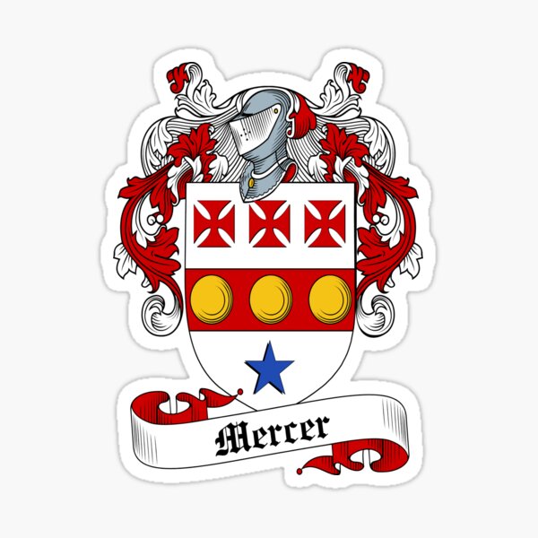 "Mercer" Sticker for Sale by HaroldHeraldry | Redbubble
