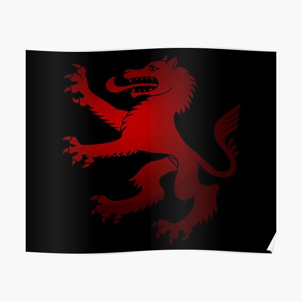 "Royal Werewolf Red Clan Symbol" Poster by wraithe76 | Redbubble