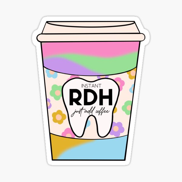 "RDH just add coffee" Sticker by kaylaroov | Redbubble