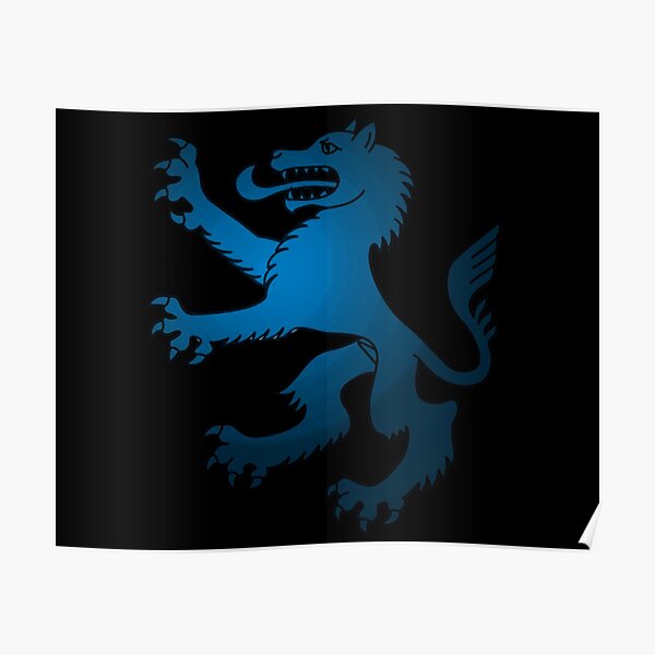 Póster «Royal Werewolf Blue Clan Symbol» de wraithe76 | Redbubble