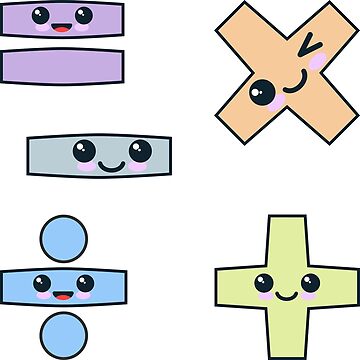 "Kawaii Math Pack" Sticker for Sale by spacefem | Redbubble
