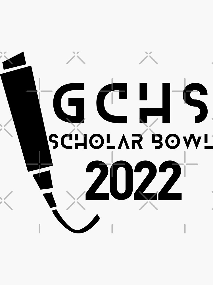 "GCHS Scholar Bowl Logo 2022" Sticker for Sale by waxposer | Redbubble