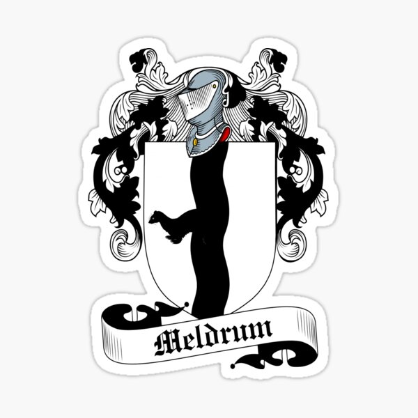 "Meldrum " Sticker for Sale by HaroldHeraldry | Redbubble