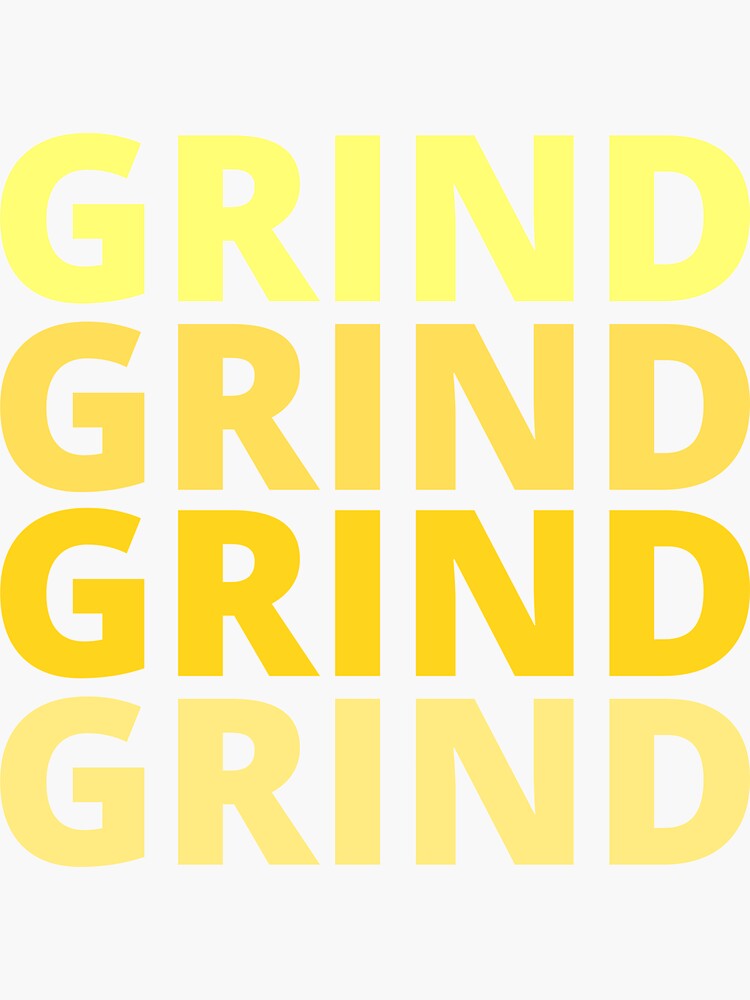 "Yellow Grind Sticker" Sticker for Sale by TryHard-Studios | Redbubble
