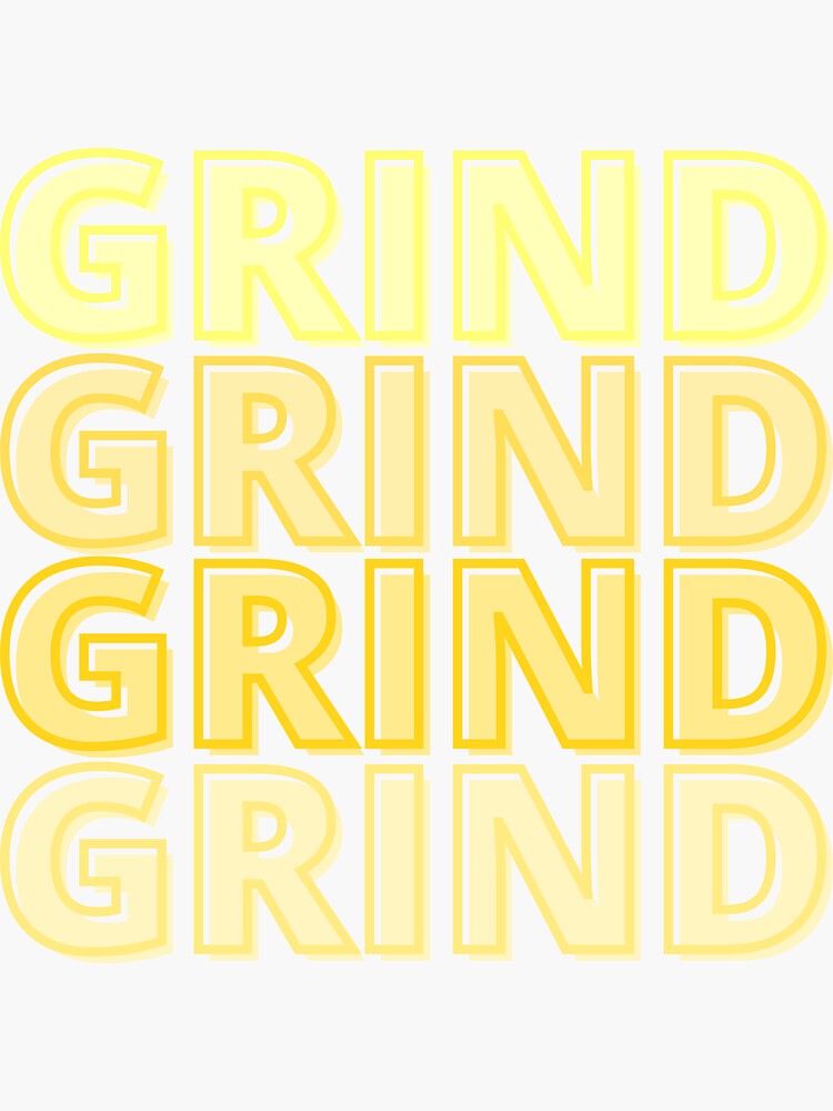 "Yellow Grind Sticker" Sticker for Sale by TryHard-Studios | Redbubble