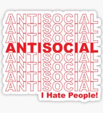 Antisocial: Stickers | Redbubble
