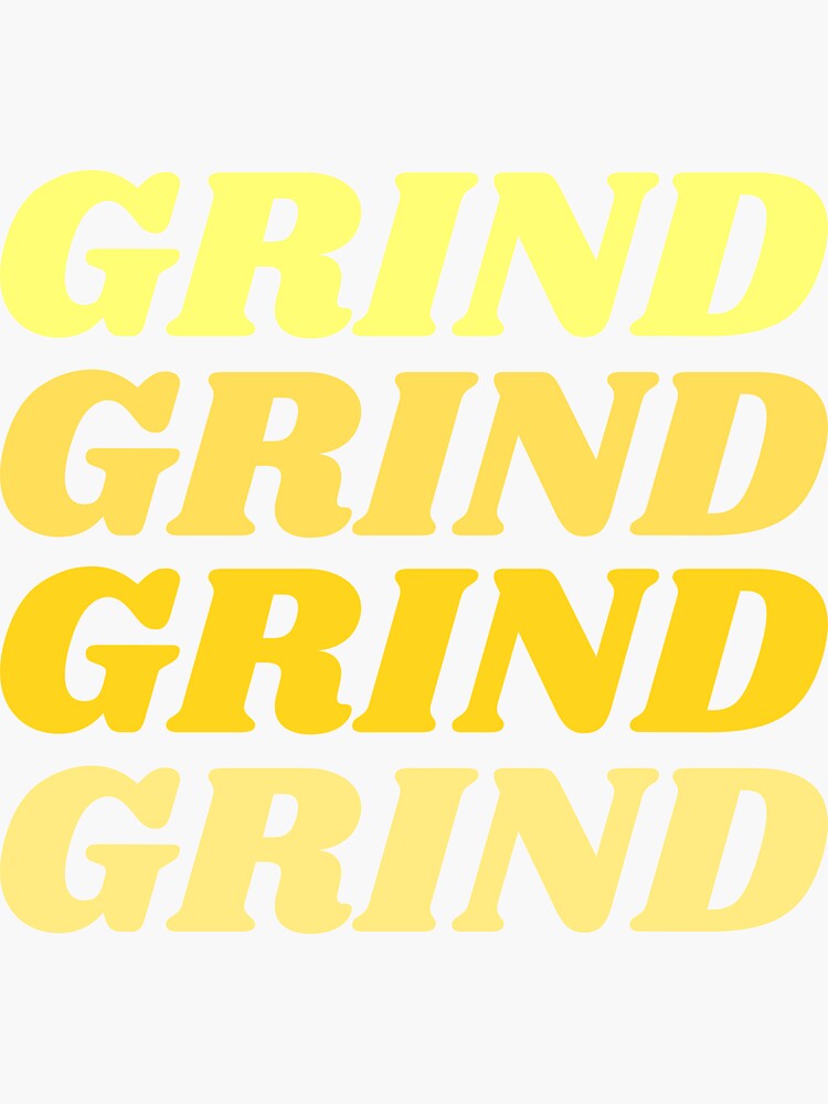 "Yellow Grind Sticker" Sticker for Sale by TryHard-Studios | Redbubble