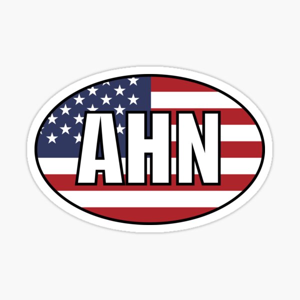"ATHENS AHN USA Airport Code Oval Design" Sticker for Sale by ...