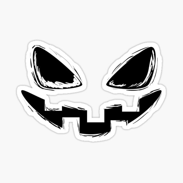 "Creepy Halloween Face" Sticker by HannielStore | Redbubble