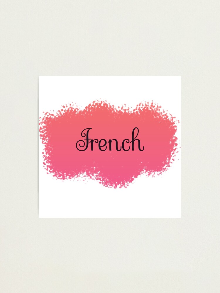 "French Language School Subject Label - Peach to Pink Gradient ...
