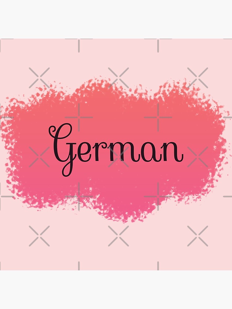 "German Language School Subject Label - Peach to Pink Gradient" Poster ...