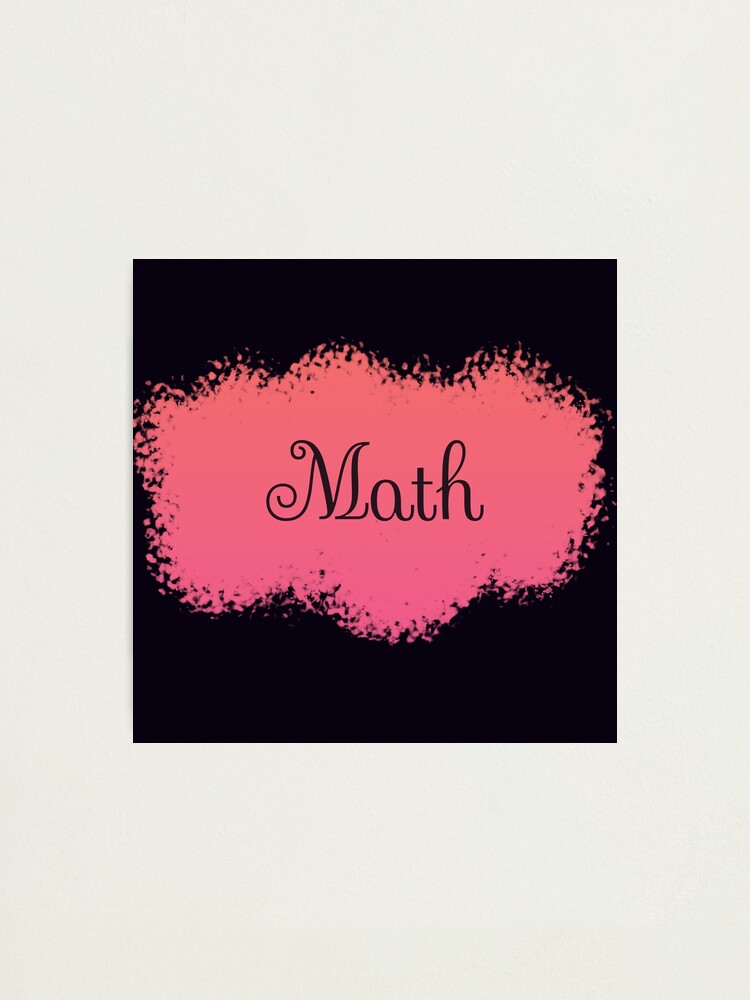 Impression photo « Étiquette de sujet de l'école de mathématiques ...