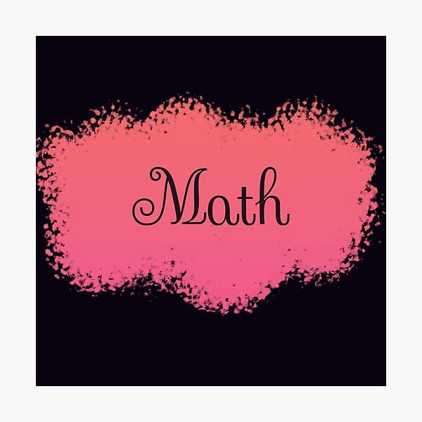 Impression photo « Étiquette de sujet de l'école de mathématiques ...