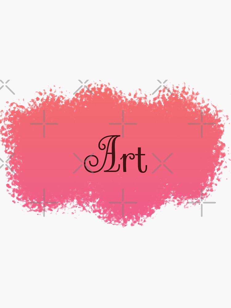 "Art School Subject Label - Peach to Pink Gradient" Sticker for Sale by ...