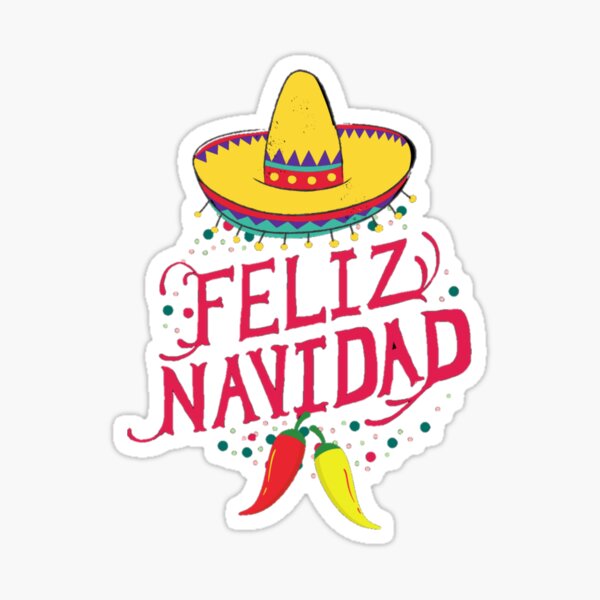 "Feliz navidad, mexican christmas" Sticker for Sale by Heba44 | Redbubble