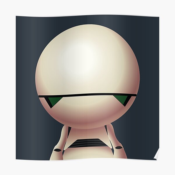 "H2G2 - Marvin the paranoid android" Poster for Sale by ateliernab ...