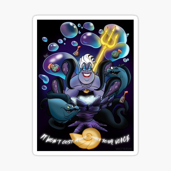 "Ursula poster" Sticker by Violetrashie | Redbubble